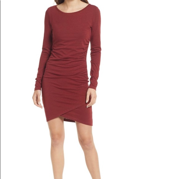 Leith | Dresses | Leith Long Sleeve Ruched Dress | Poshmark